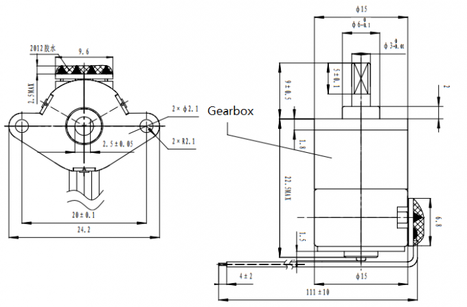Lightweight High Torque Mini Dc Geared Stepper Motor , 15mm Planetary ...