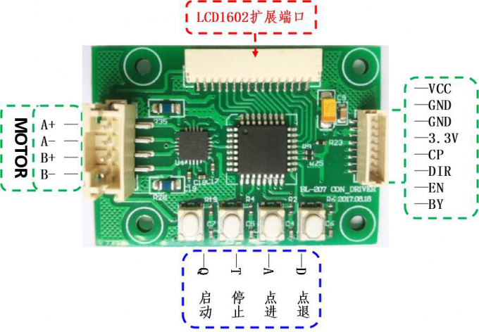 3V 12VDC Micro Stepper Motor Driver Controller With Manual Buttons