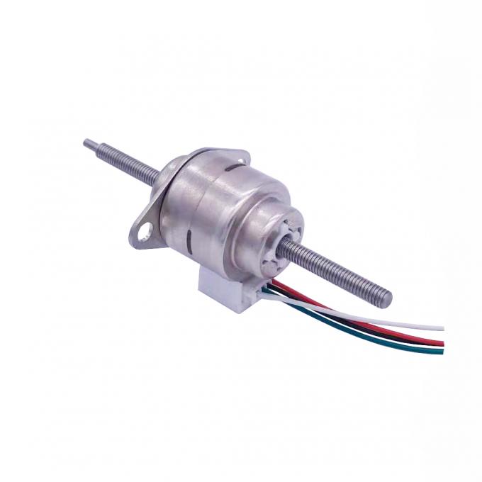 Through Shaft Mini Screw Linear Stepper Motor 20mm Step Angle 7.5 Degree