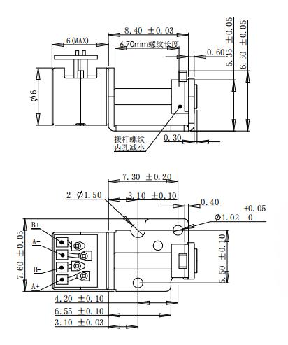 miniature stepper motor 10mm Micro Stepper Motor 2 Phase linear slider ...
