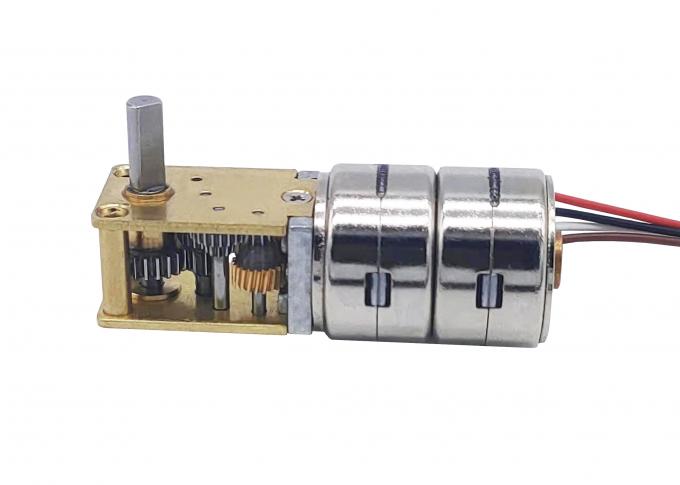 High Torque Multi Gear Ratio Double Stack Stepper Motor 15mm With Worm ...