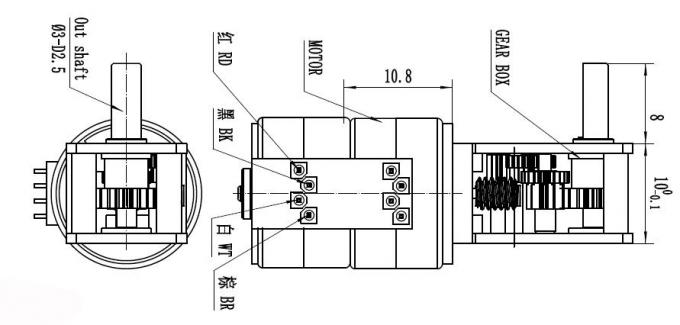High Torque Multi Gear Double Stack Gear Reduction Motor Stepper Motor ...