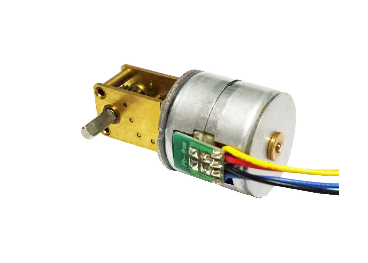 High Torque 20mm Stepper Motor With Worm Reduction Gearbox Miniature ...