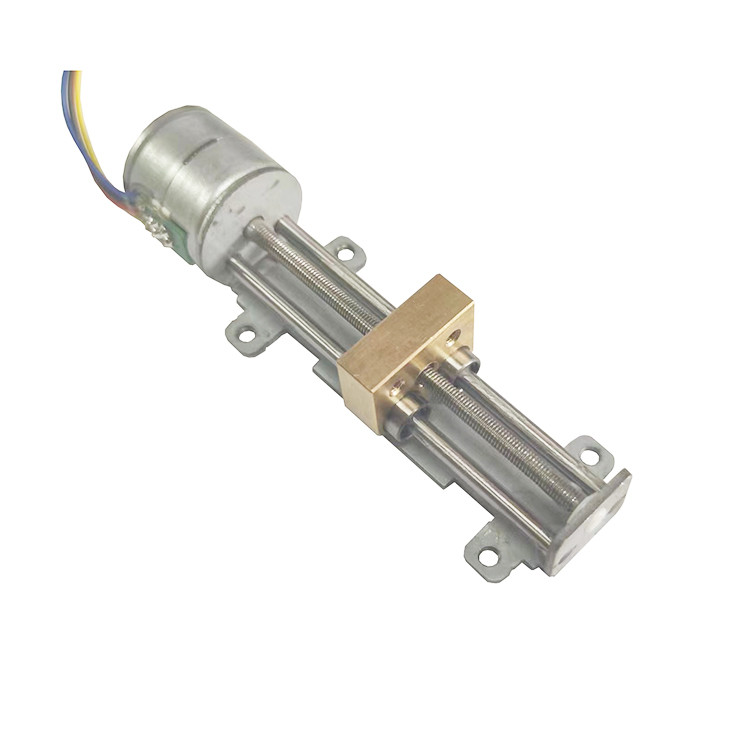 SM20-55-T linear stepper motor with linear bearings and brass slider 1 ...