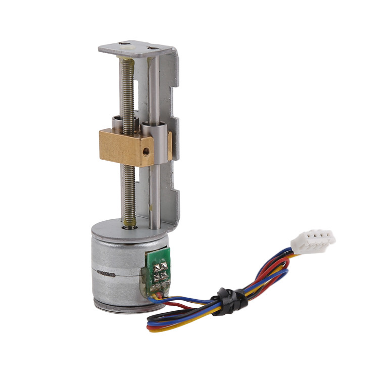 linear stepper motor with linear bearings and brass slider 1 KG thrust ...