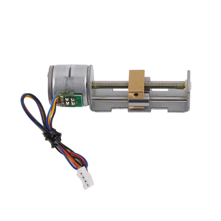 linear stepper motor with linear bearings and brass slider 1 KG thrust ...