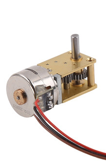 18 Degree Step Angle Micro Stepper Motor 15mm Diameter With Worm Gear Box