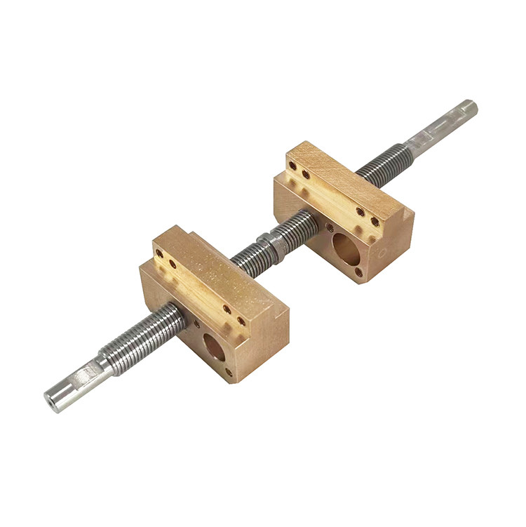 Tr8 Double Head Trapezoidal Lead Screw 8mm Diameter With Double Nuts ...