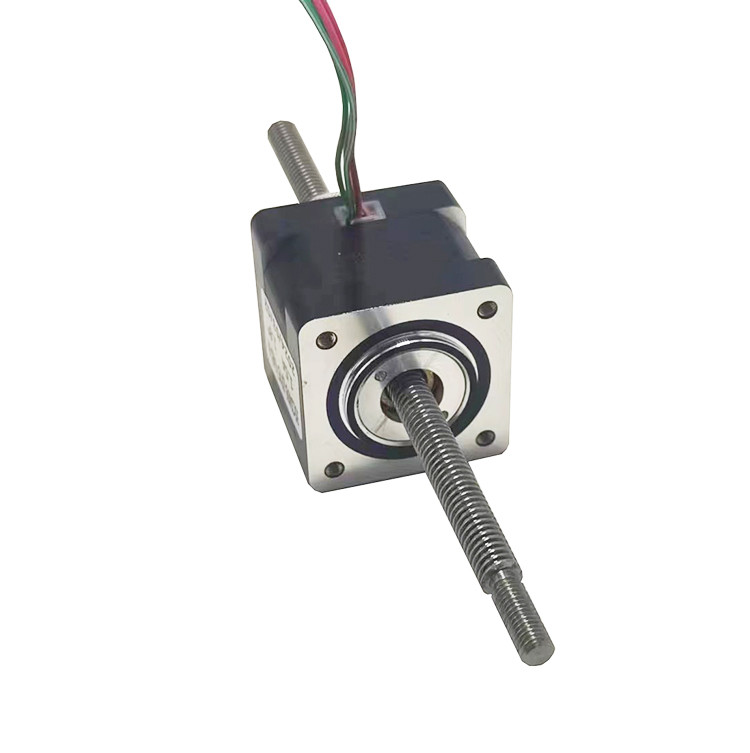 35mm Hybrid Linear Stepper Motor Nema14 Non Captive Through Going Shaft With Manual Nut