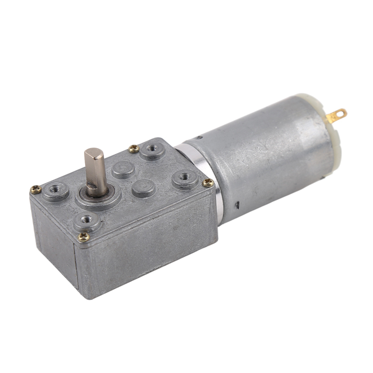 90 Degrees Double Shaft Worm Gear Motor 24V Cylinder DC Motor Motor ...