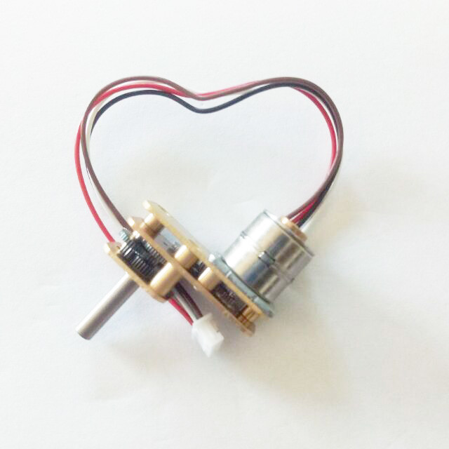 10mm 2 Phase 4 Wire Micro Geared Stepper Motor With 5Vdc Metal Gear Box ...