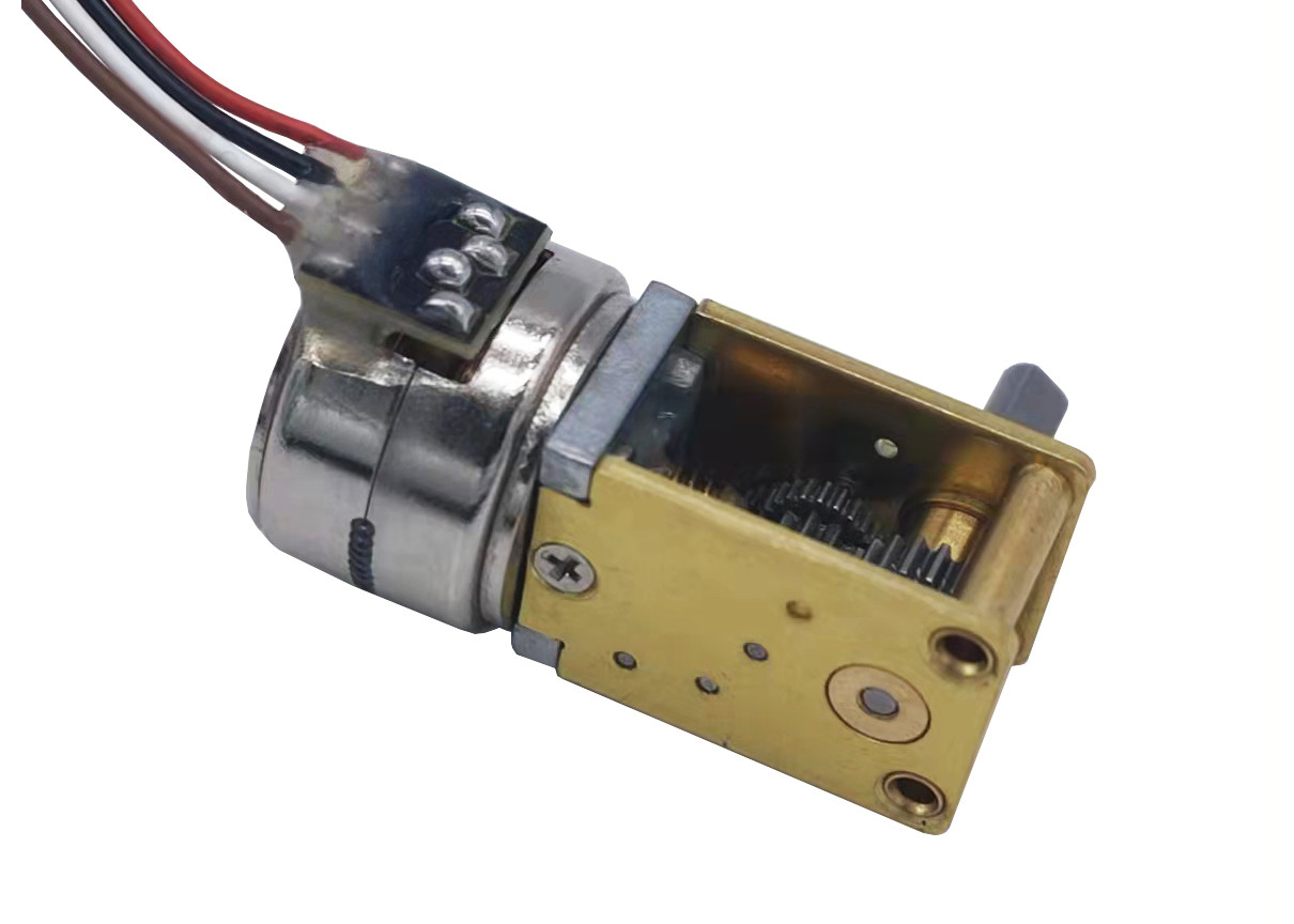 18 Degree Step Angle Micro Stepper Motor 15mm Diameter With Worm Gear Box