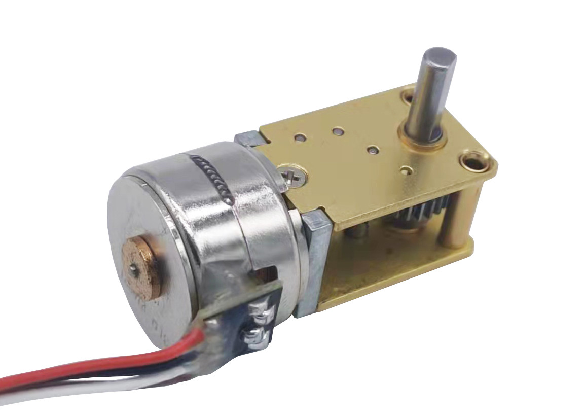 18 Degree Step Angle Micro Stepper Motor 15mm Diameter With Worm Gear Box