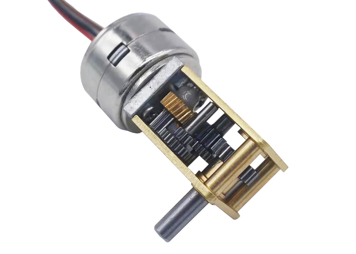 18 Degree Step Angle Micro Stepper Motor 15mm Diameter With Worm Gear Box
