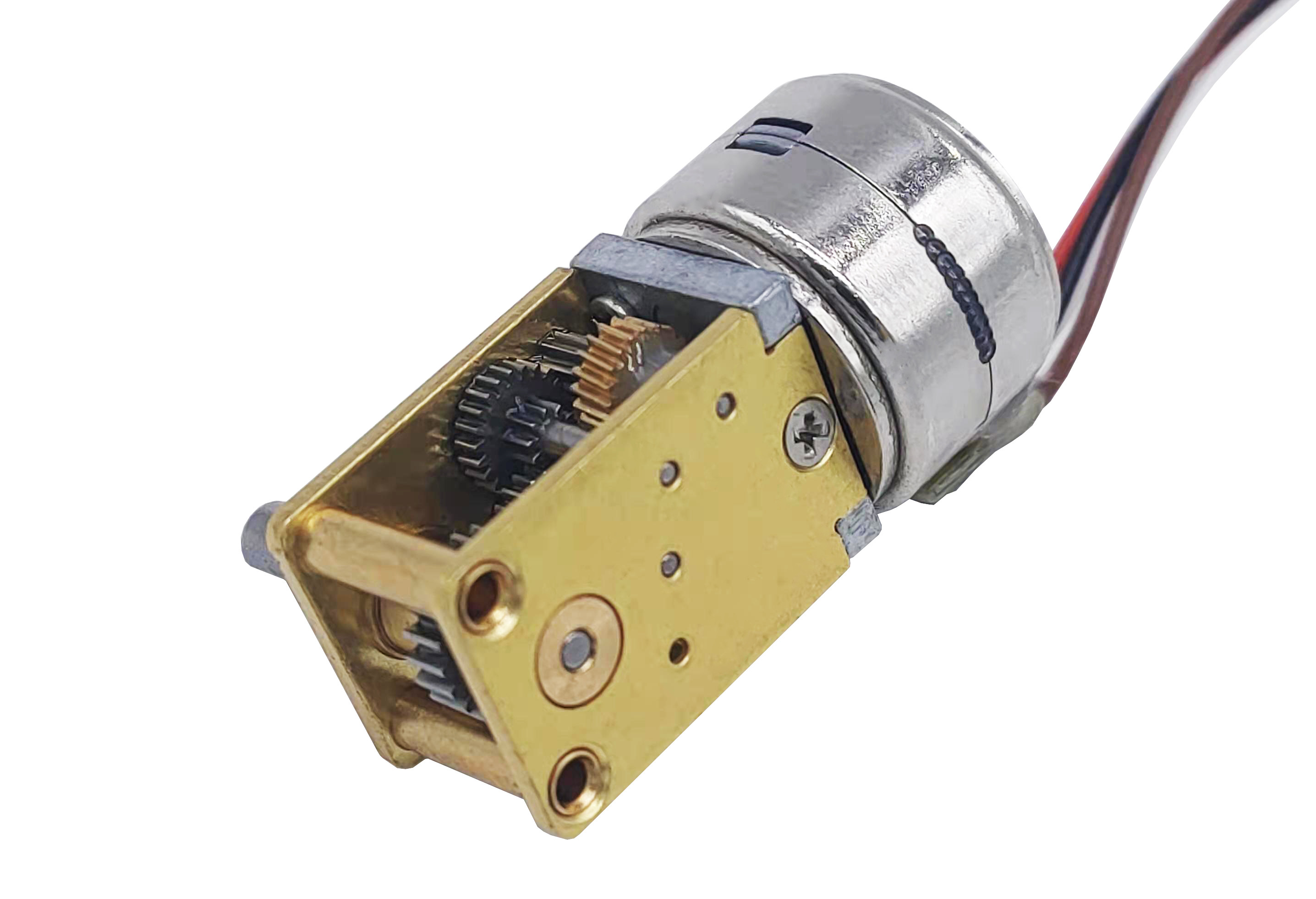 18 Degree Step Angle Micro Stepper Motor 15mm Diameter With Worm Gear Box
